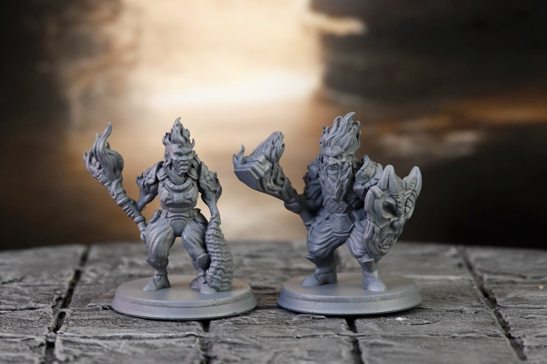 Azer / Fire Humanoid 28mm Resin Elemental Miniatures | Minis ...