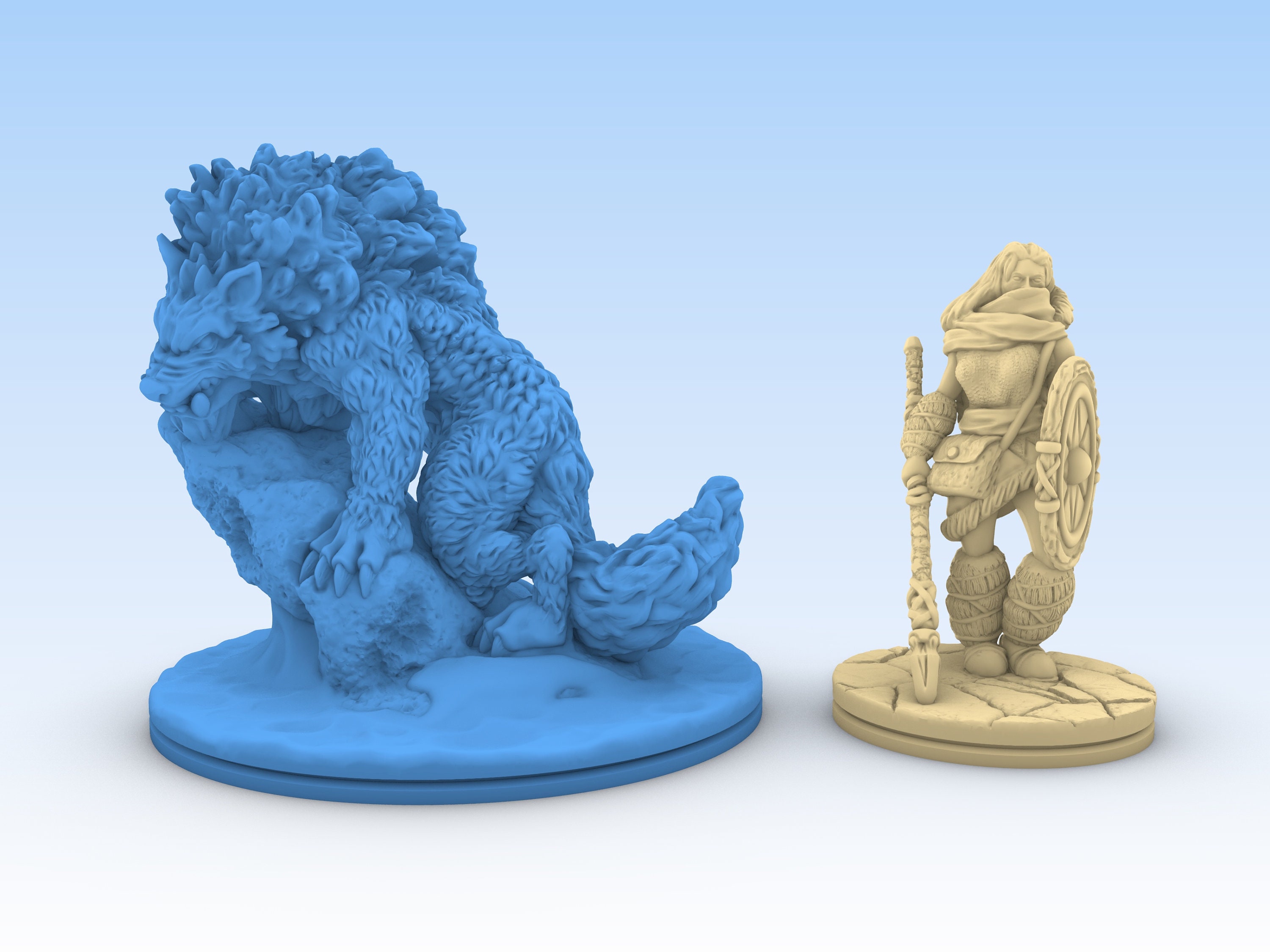 Wolf Large 28mm Resin Animal Miniatures Minis Pathfinder RPG Tabletop ...