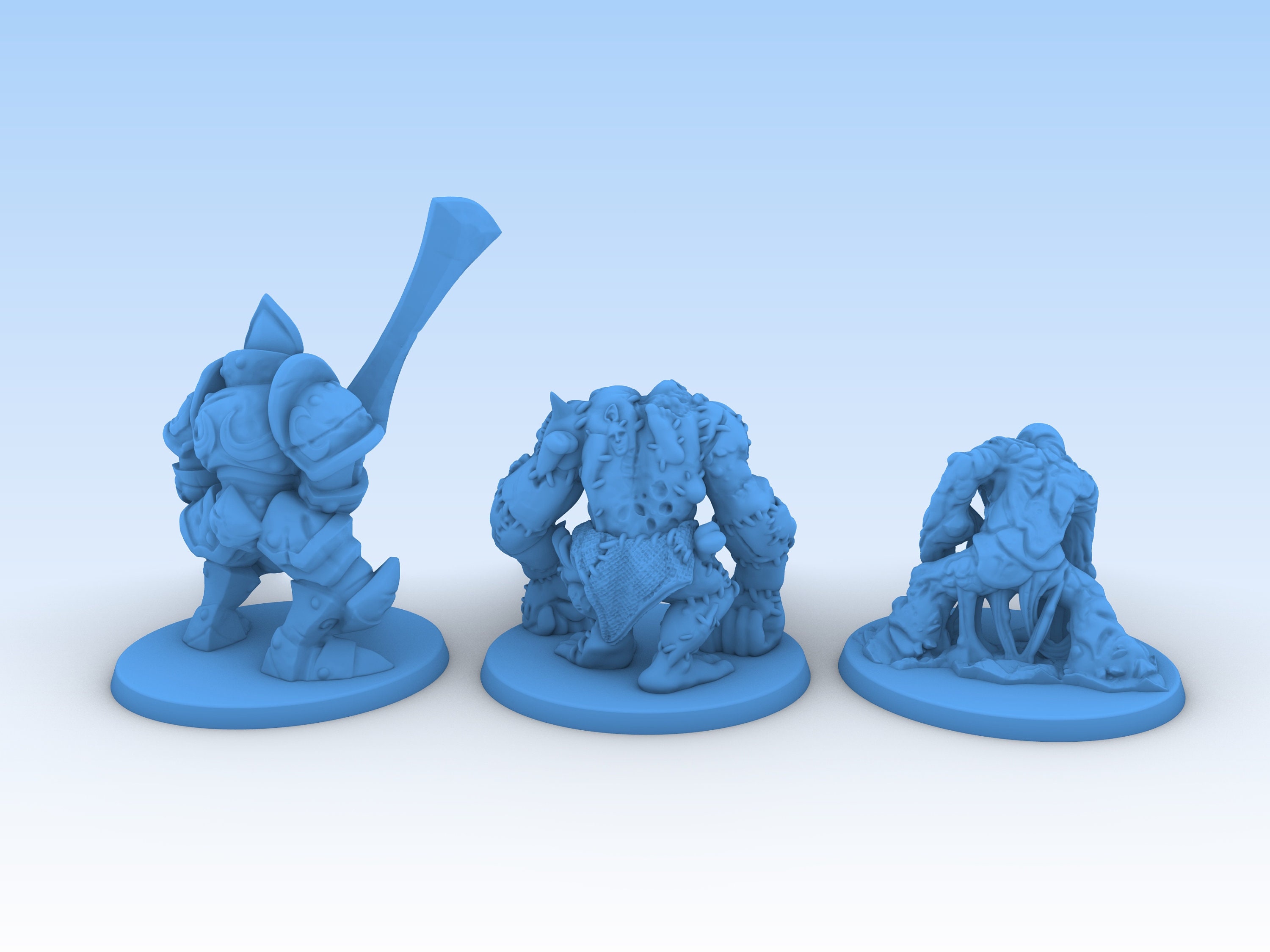 Clay, Flesh, Iron Constructs / Golems 28mm Resin Construct Miniatures ...