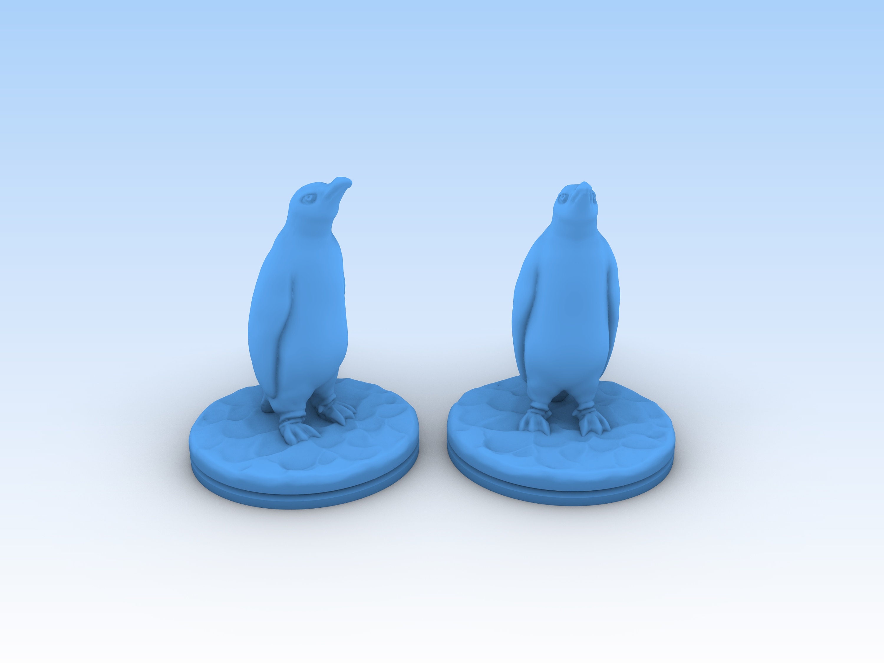 Penguin Set 28mm Resin Animal Miniatures Minis Pathfinder RPG Tabletop ...