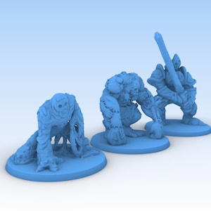 Clay, Flesh, Iron Constructs / Golems 28mm Resin Construct Miniatures ...