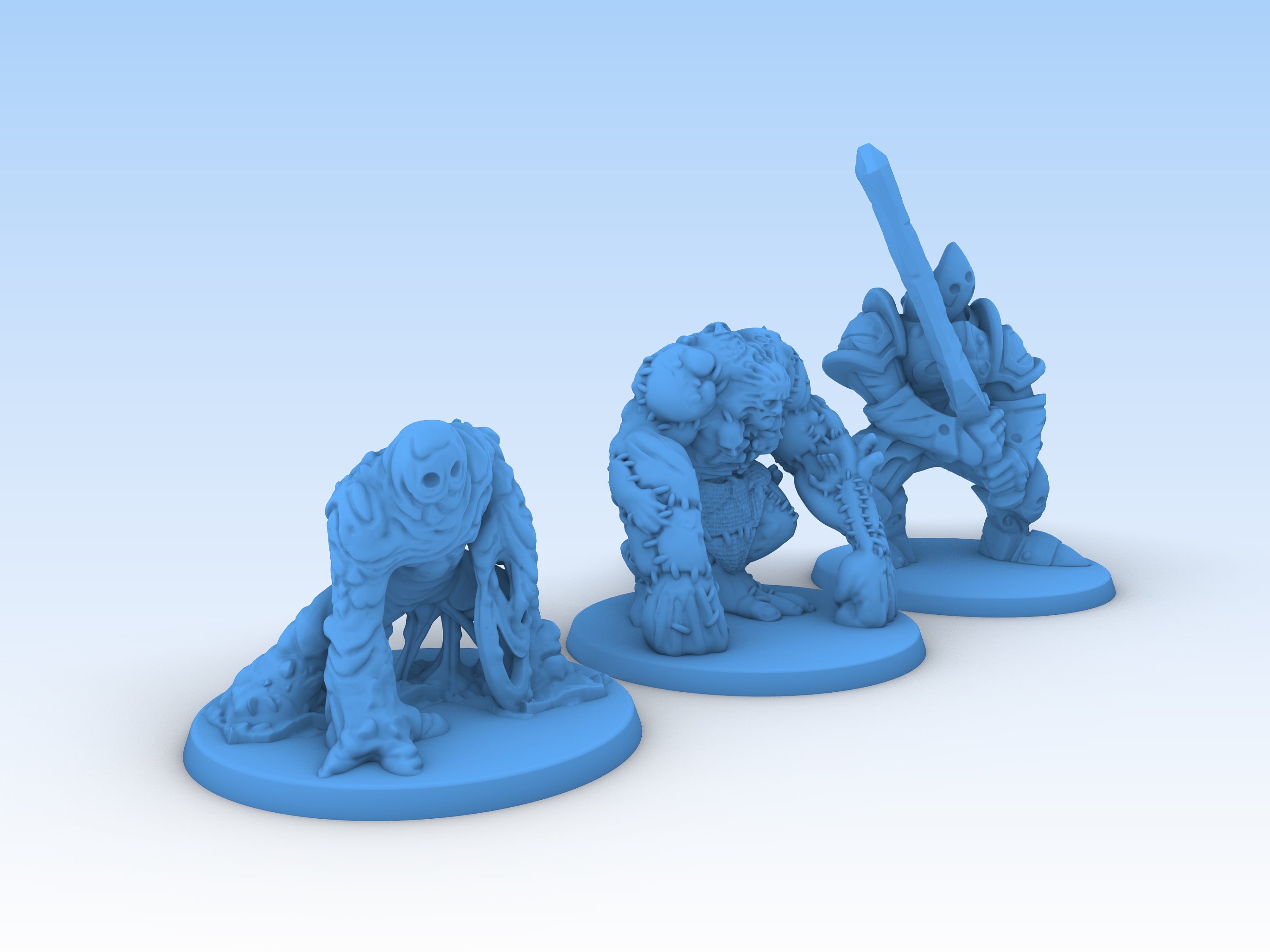 Clay, Flesh, Iron Constructs / Golems 28mm Resin Construct Miniatures ...