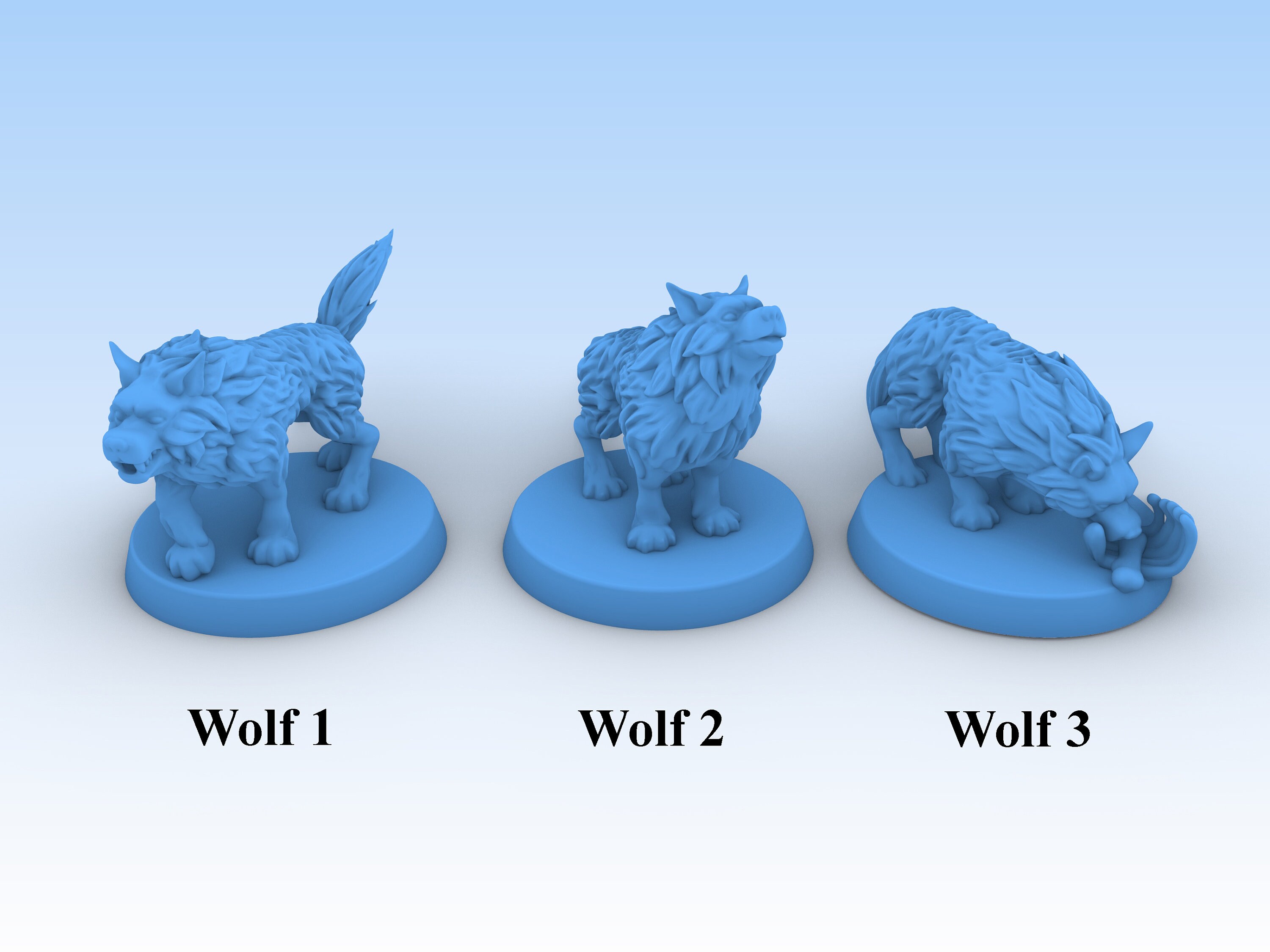 Wolf / Wolf Pack 28mm Resin Beast Miniatures Minis Pathfinder RPG ...