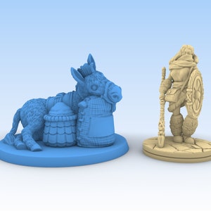 Donkey 28mm Resin Beast Miniatures | Minis | Pathfinder | RPG ...