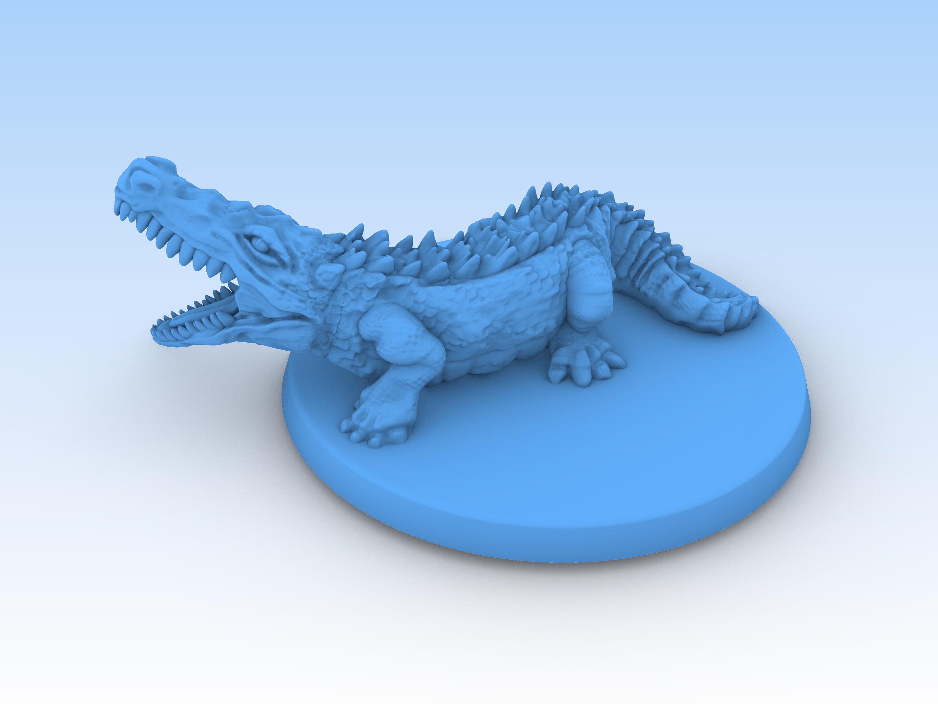 Crocodile / Alligator 28mm Resin Beast Miniatures Minis Pathfinder RPG ...