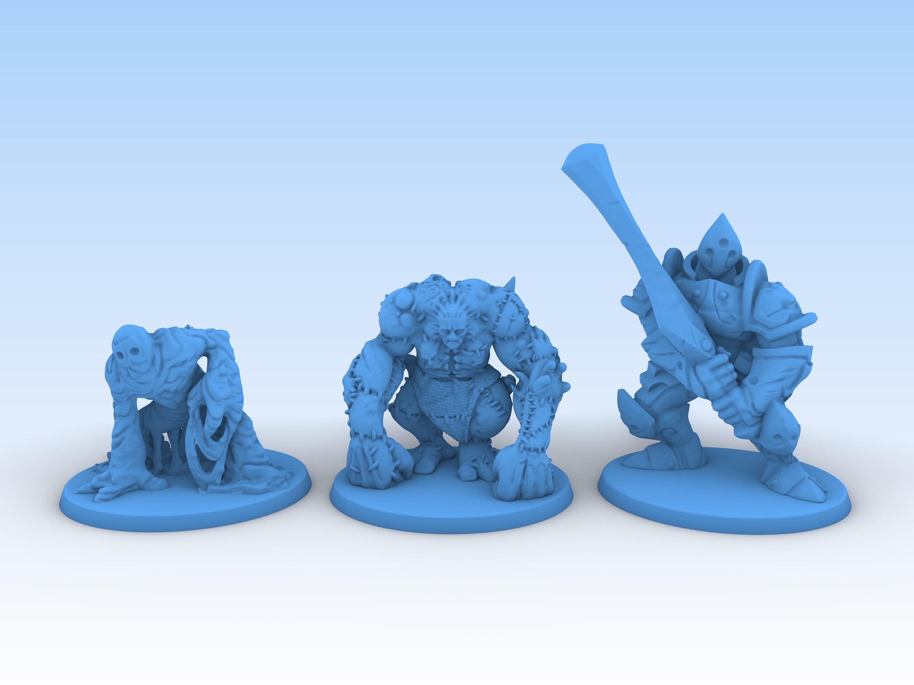 Clay, Flesh, Iron Constructs / Golems 28mm Resin Construct Miniatures ...