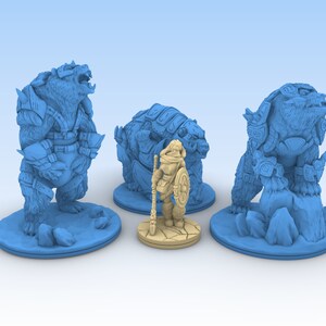 Armored Bear 28mm Resin Animal Miniatures Minis Pathfinder - Etsy