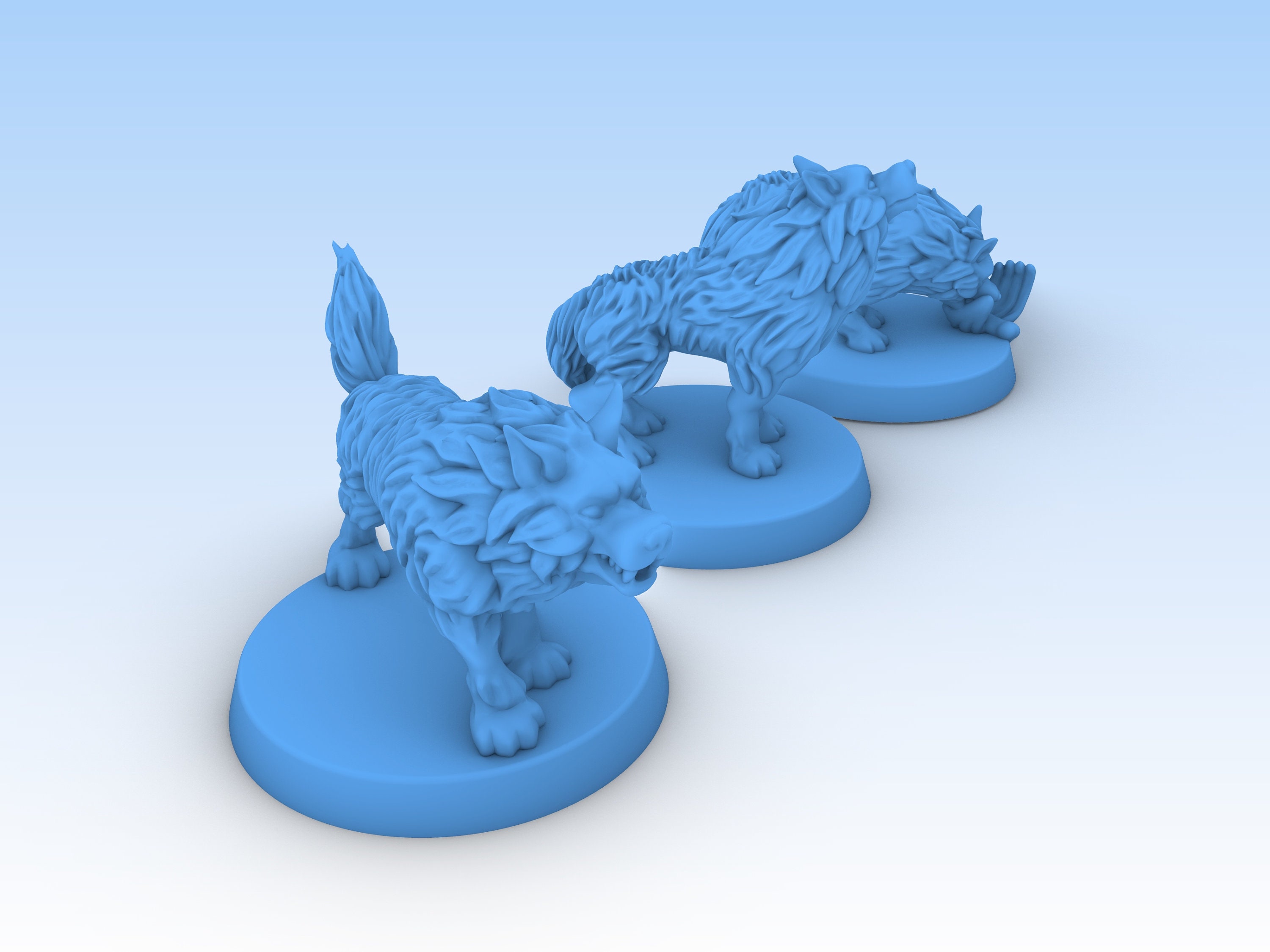 Wolf / Wolf Pack 28mm Resin Beast Miniatures Minis Pathfinder RPG ...