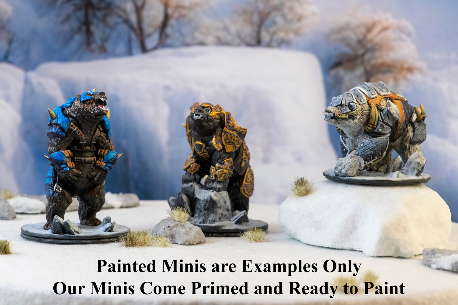 Armored Bear 28mm Resin Animal Miniatures Minis Pathfinder - Etsy