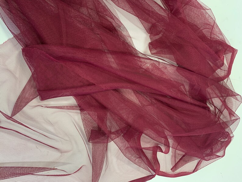 Burgundy Mesh Fabric by Yard. 100% Polyester Mesh Fabric Width 48 ...