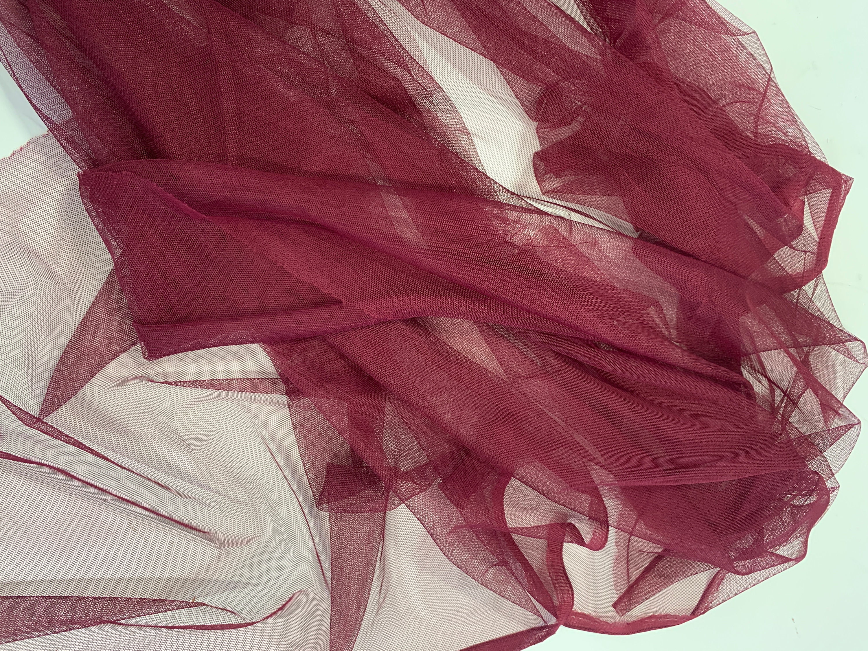 Burgundy mesh fabric store