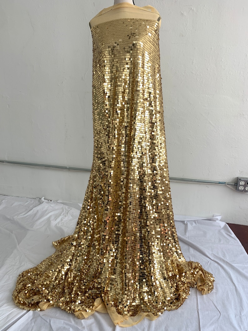 Sequence Gold Color 56/60" . Fabric Has 3" Salvage on Both Sides. - Etsy