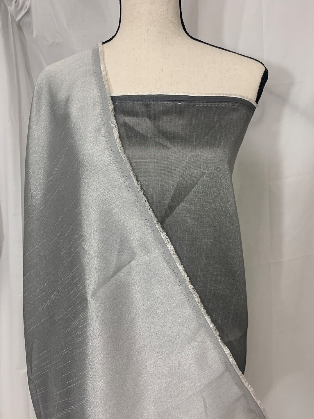Shimmer Shantung Fabric - Silver Gray - 58" Width - Etsy