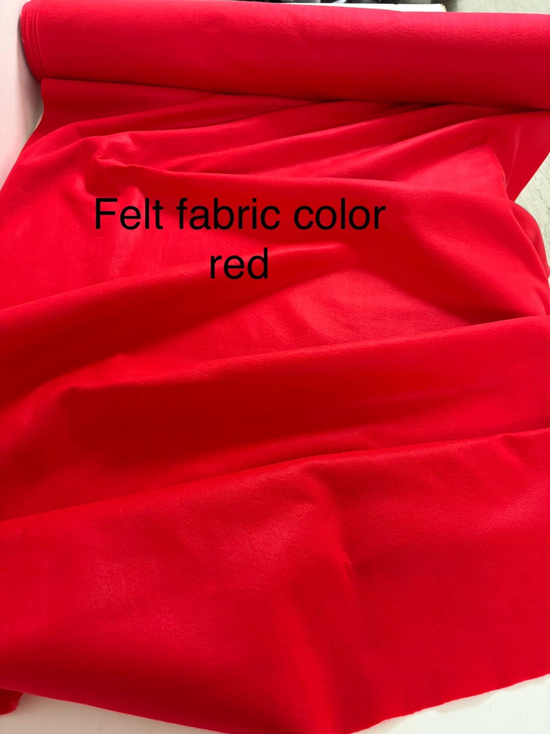 Red Color Felt Fabric by Yard Width 36" - Etsy