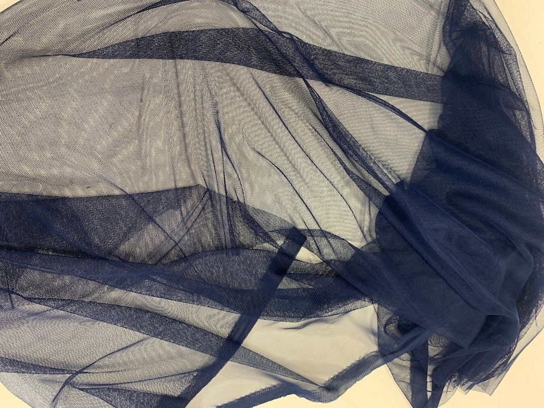 Navy Mesh Fabric by Yard. 100% Polyester Mesh Fabric Width 55 Inches in ...