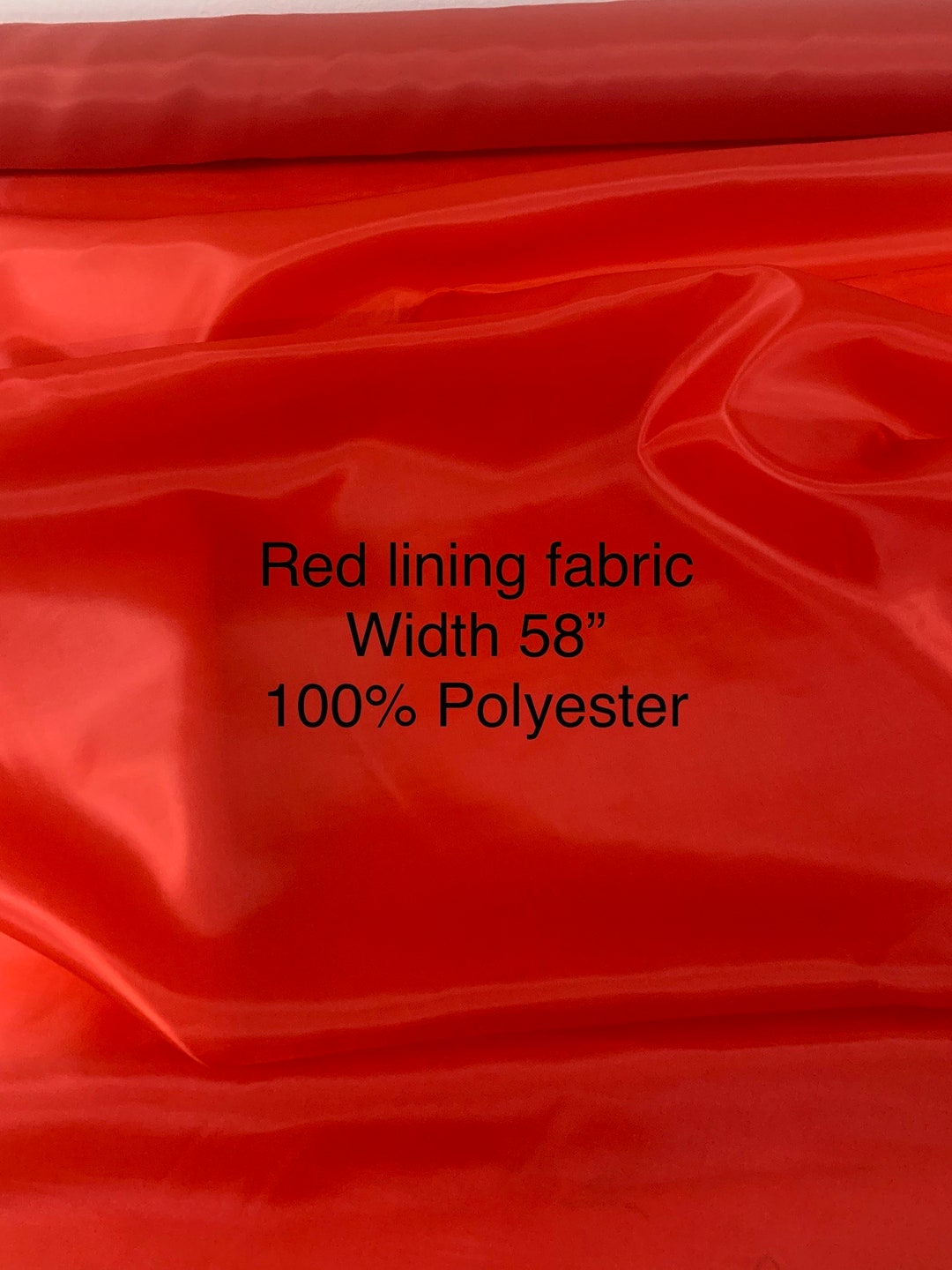 Poly Lining Fabric - Red - 58" Width - Etsy