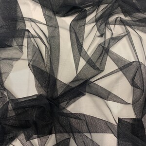 Black Mesh Fabric by Yard. 100% Polyester Mesh Fabric Width 55 Inches ...
