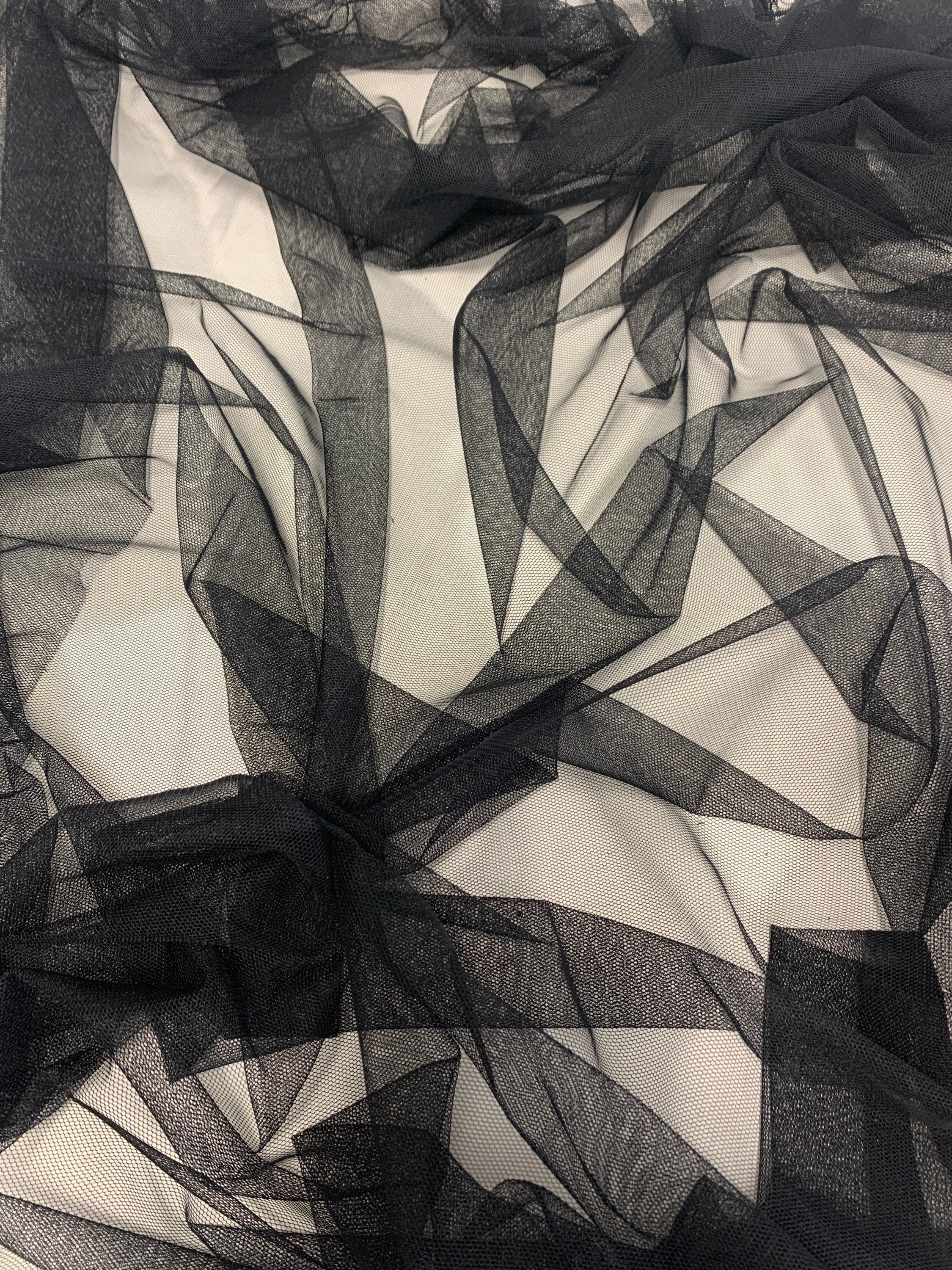 Black Mesh Fabric by Yard. 100% Polyester Mesh Fabric Width 55 Inches ...