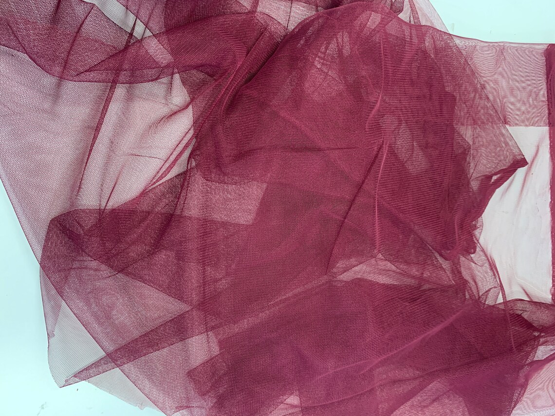 Burgundy Mesh Fabric by Yard. 100% Polyester Mesh Fabric Width 48 ...