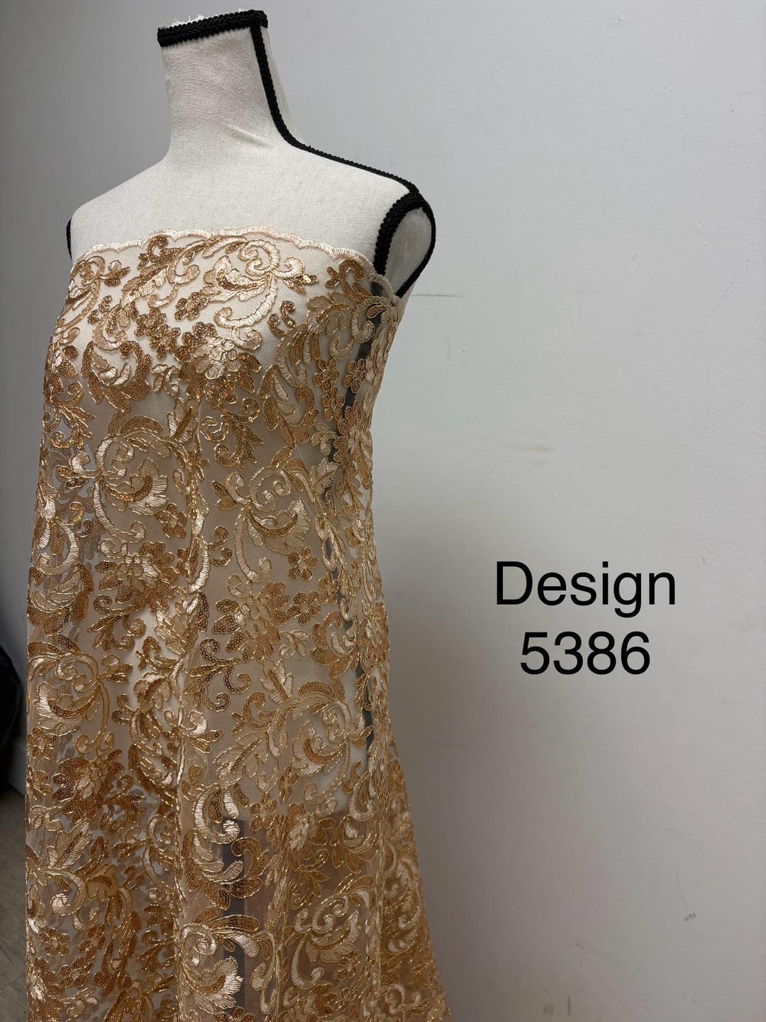 Lace Fabric - Gold/champagne - 49" Width - Design: 5386 BNG - Etsy