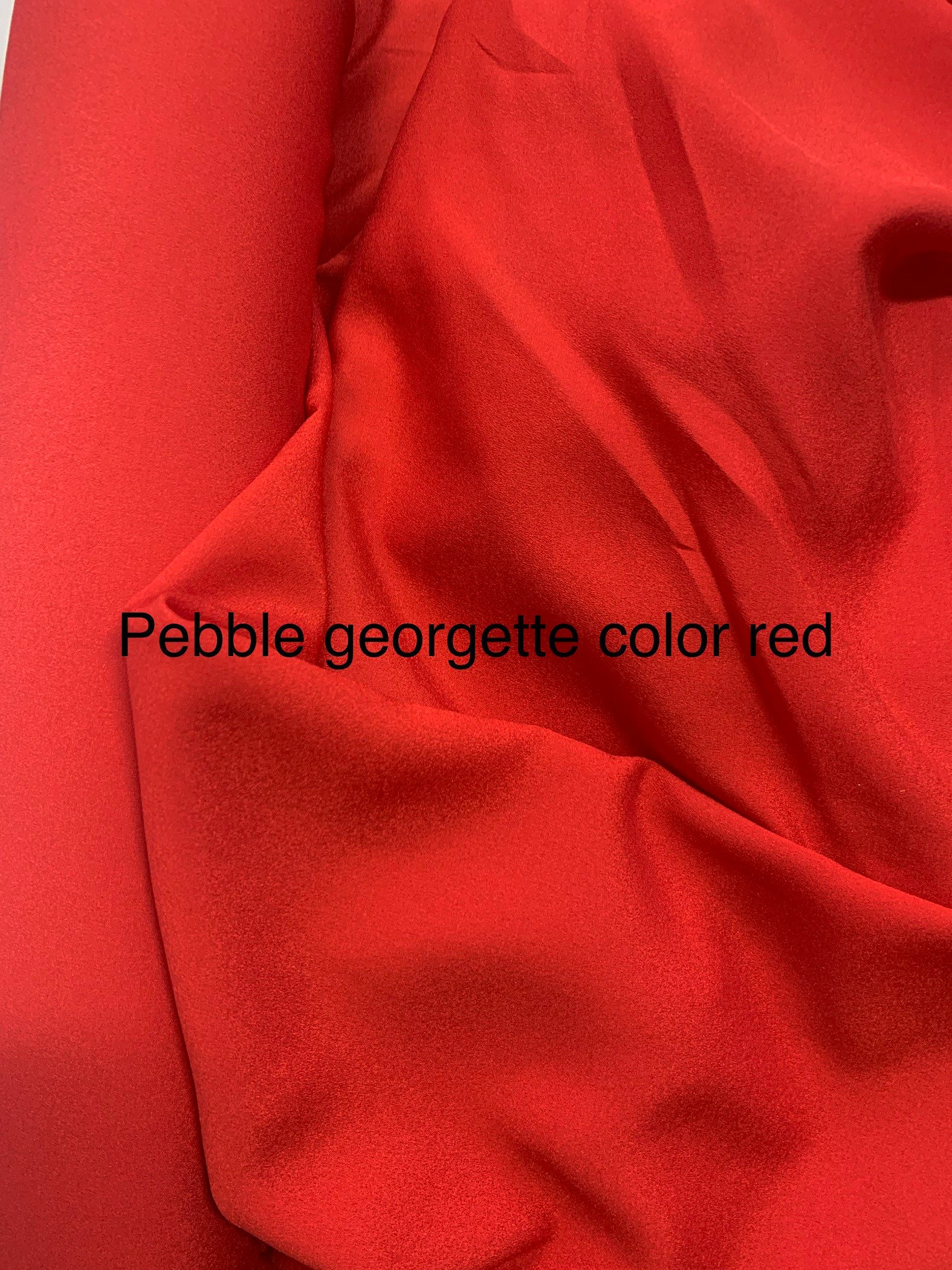 Red Pebble Georgette Fabric Color Red Width 58 60 100 Polyester Etsy Canada