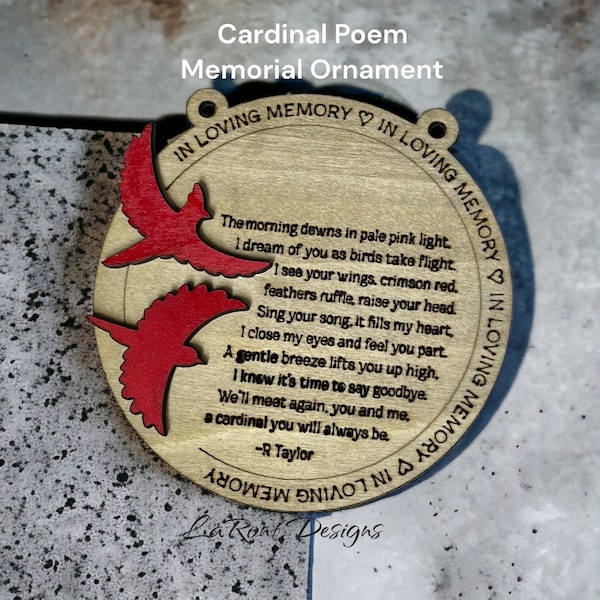 Cardinal Poem - Etsy