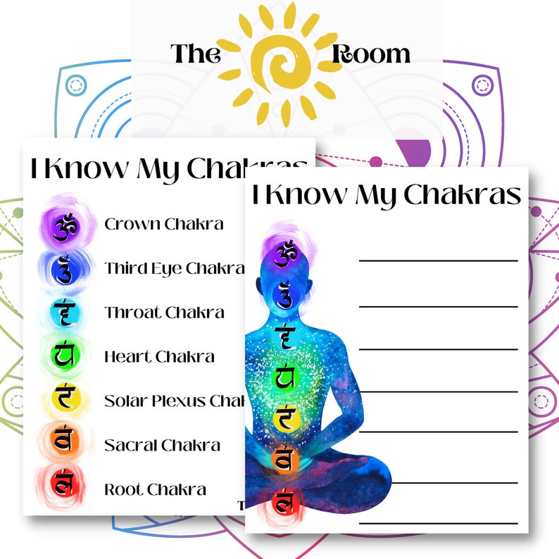 I Know My Chakras Worksheets for Children - Etsy