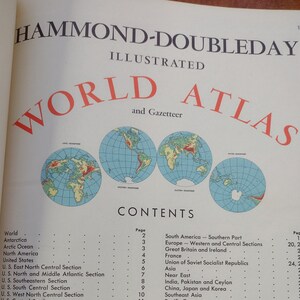 Hammond Doubleday Illustrated World Atlas and Gazetteer - Etsy