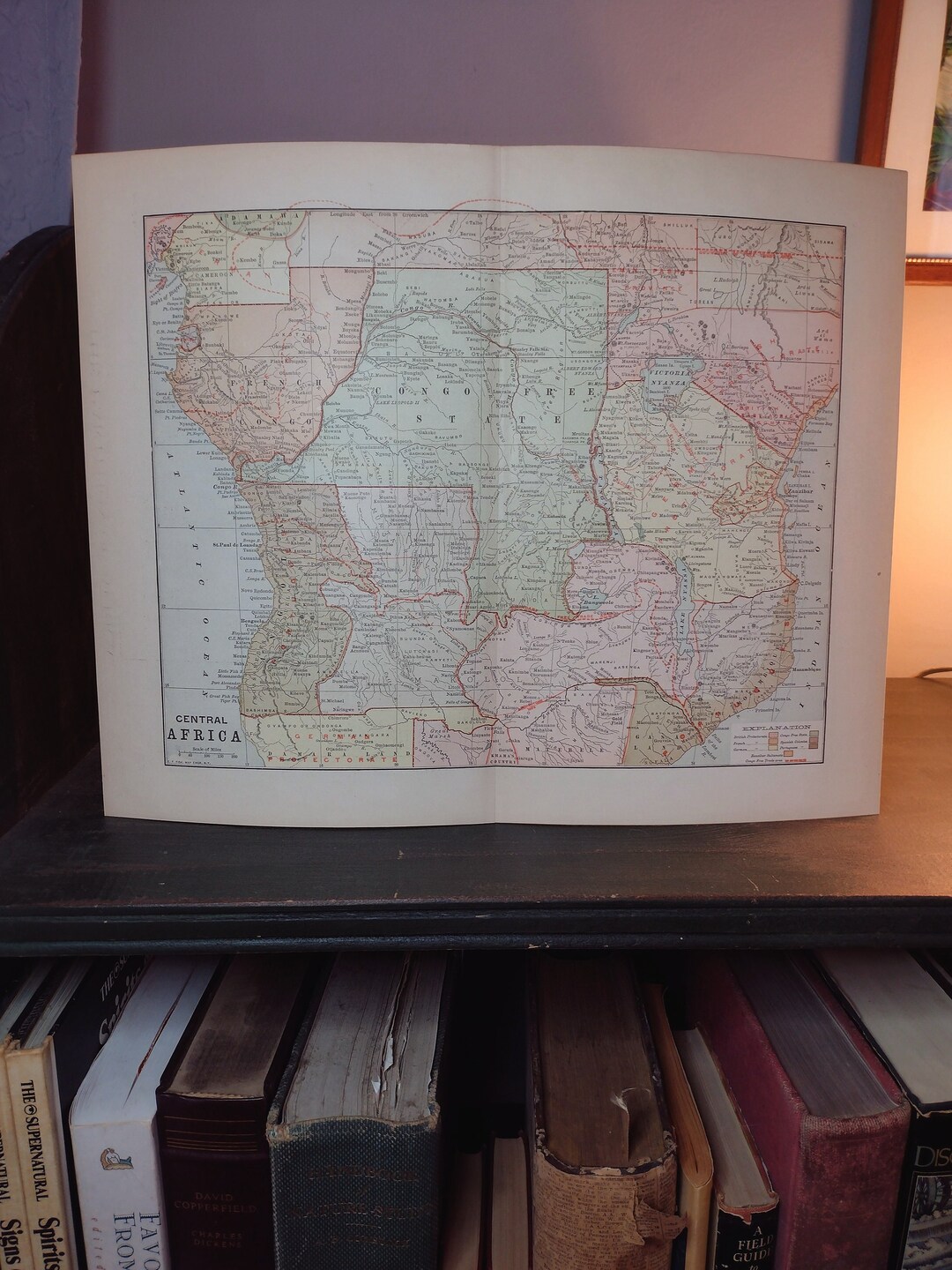 Map Print of Central Africa, Encyclopedia Print,1889 Map, Antique Map ...