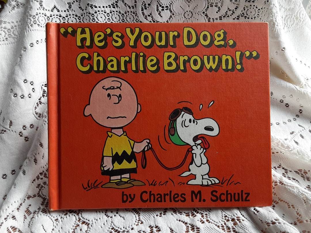 Charlie Brown, Vintage Children's Book,orange Hardcover, he's Your Dog ...