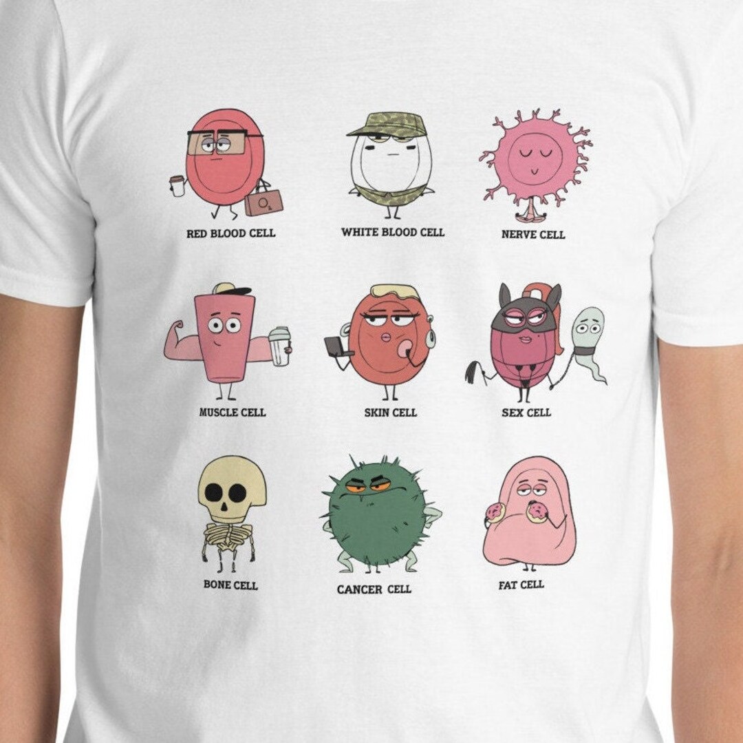 Types of Cells T-shirt Biology Shirt, Red Blood Cells, Hematology Gift ...
