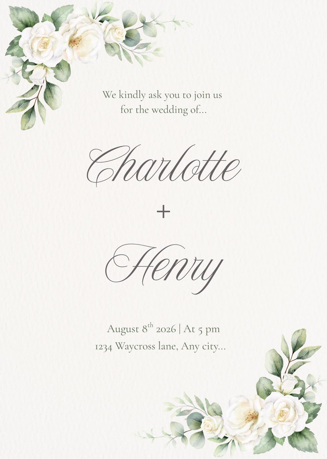 Wedding Invitations Template - Etsy
