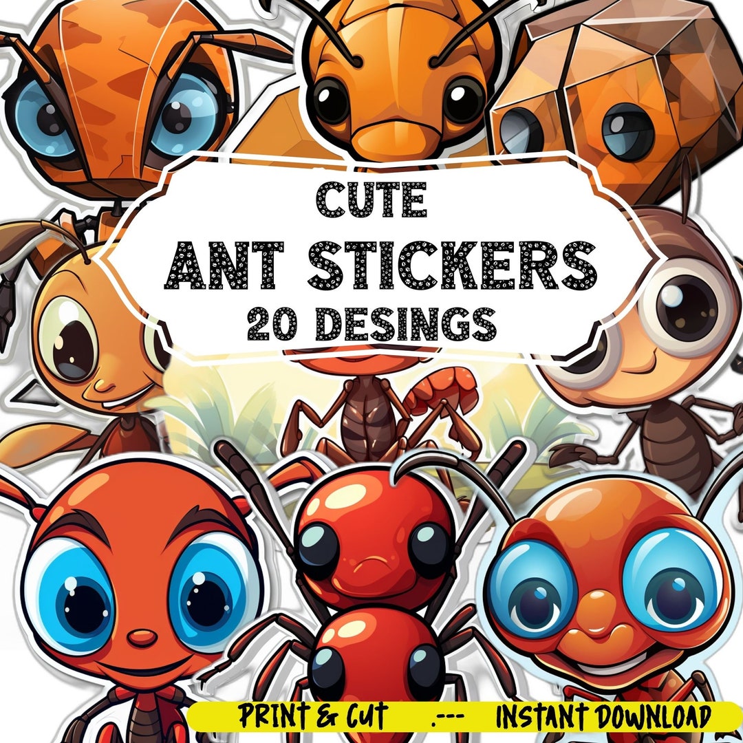 20 Cute Ant Stickers PNG High Quality Images Print and Cut - Etsy