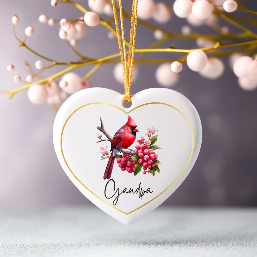 Cardinal Memorial Ornament, Personalized, Cardinal Christmas Ornament ...