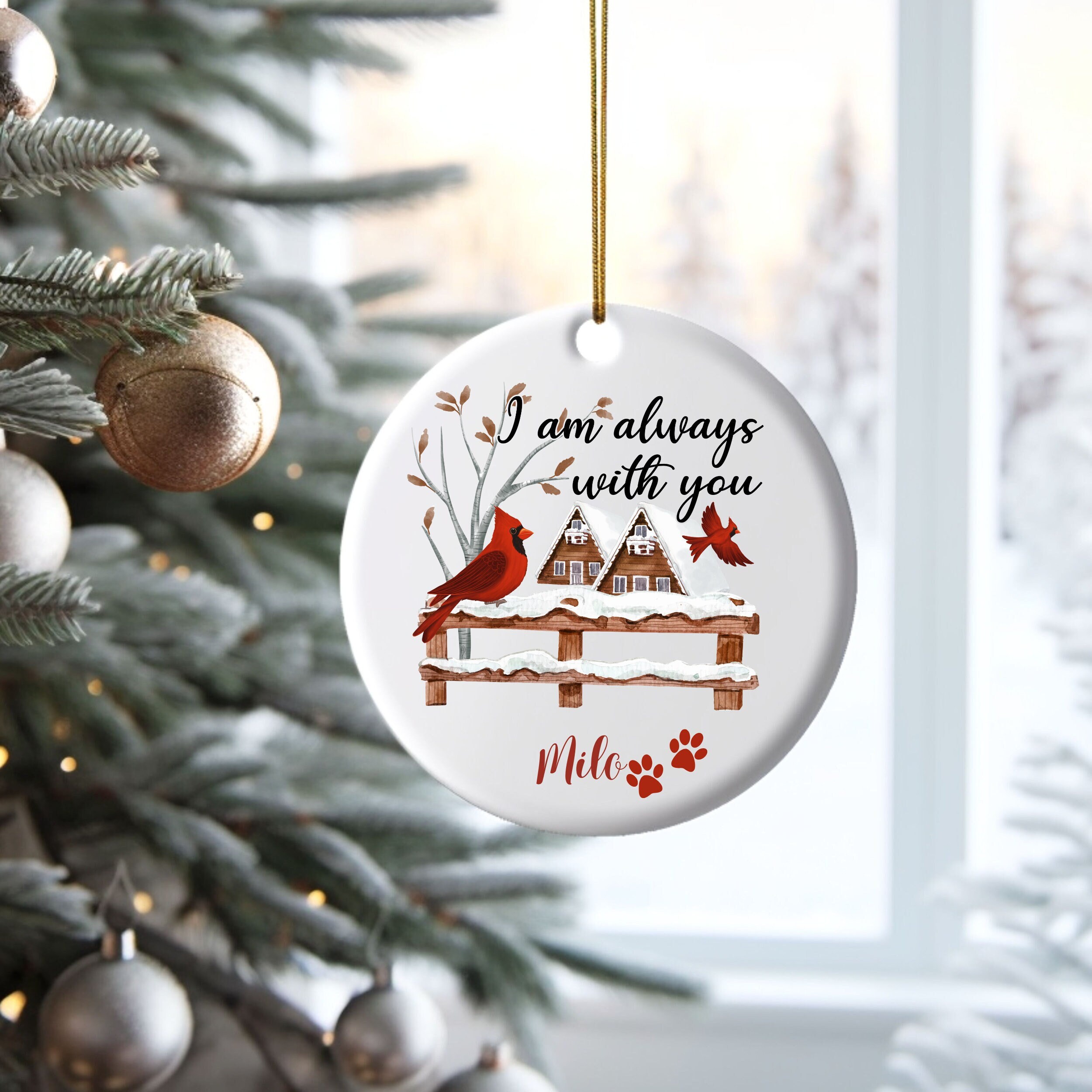 Cardinal Memorial Ornament, Personalized, Cardinal Christmas Ornament ...