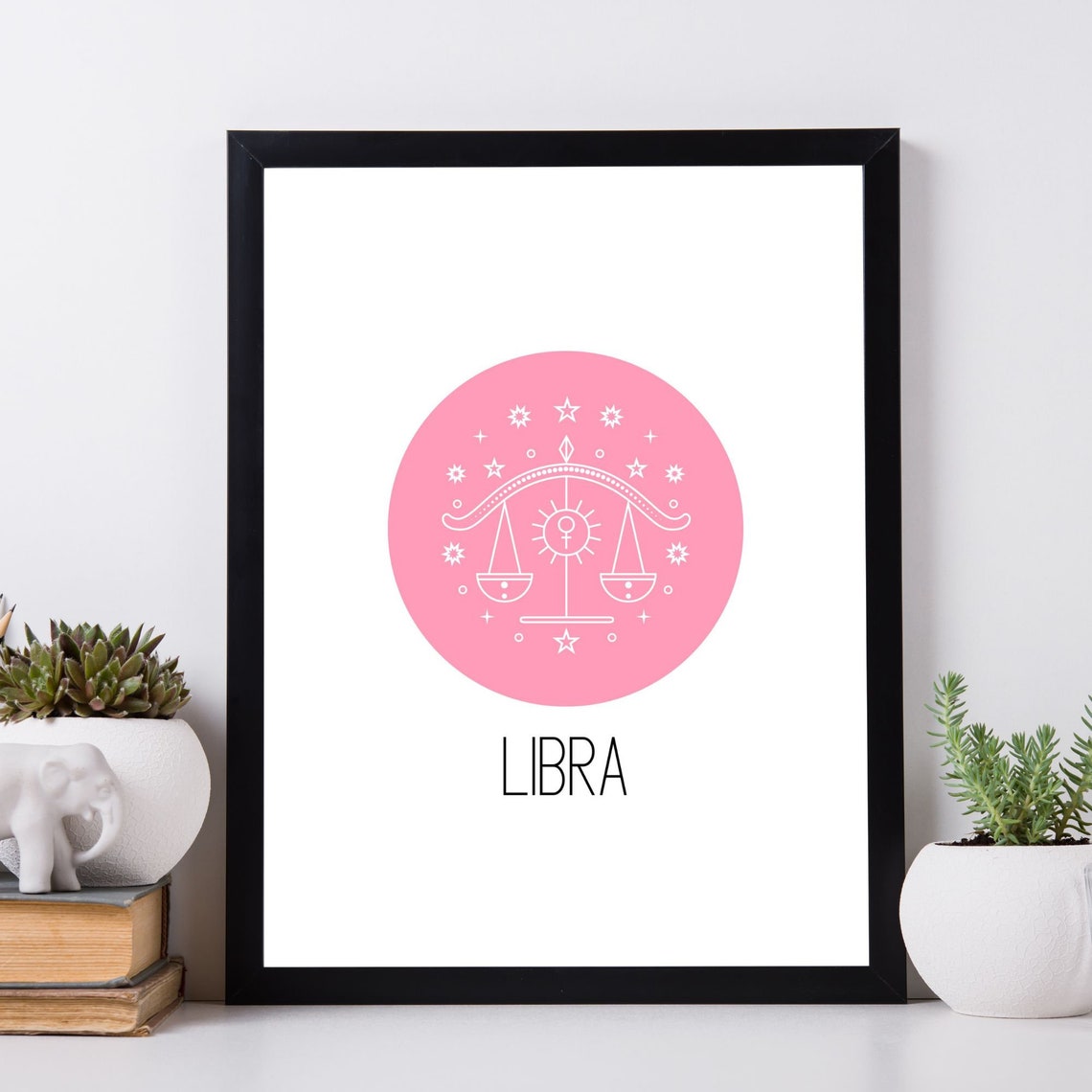 Libra Zodiac Wall Art Set of 3 Libra Zodiac Print Minimalist - Etsy