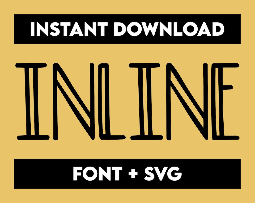 Inline Font Inline Vector Font SVG Fonts voor Cricut ABC - Etsy Nederland