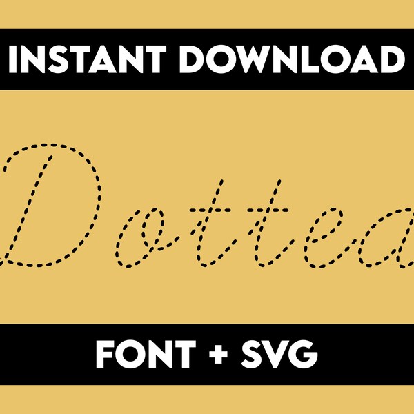 Cursive Dot to Dot Font - Etsy Australia