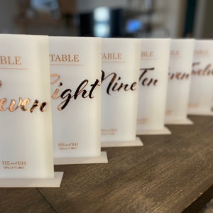 Table Numbers, Wedding Table Numbers, Acrylic Table Numbers, Custom ...