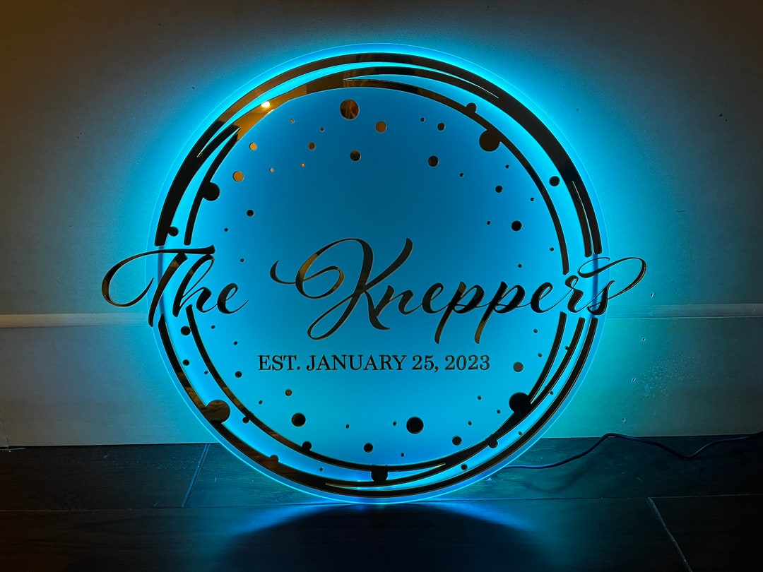 Neon Wedding Sign, Neon Bar Sign, Personalized Wedding Decor, Acrylic ...