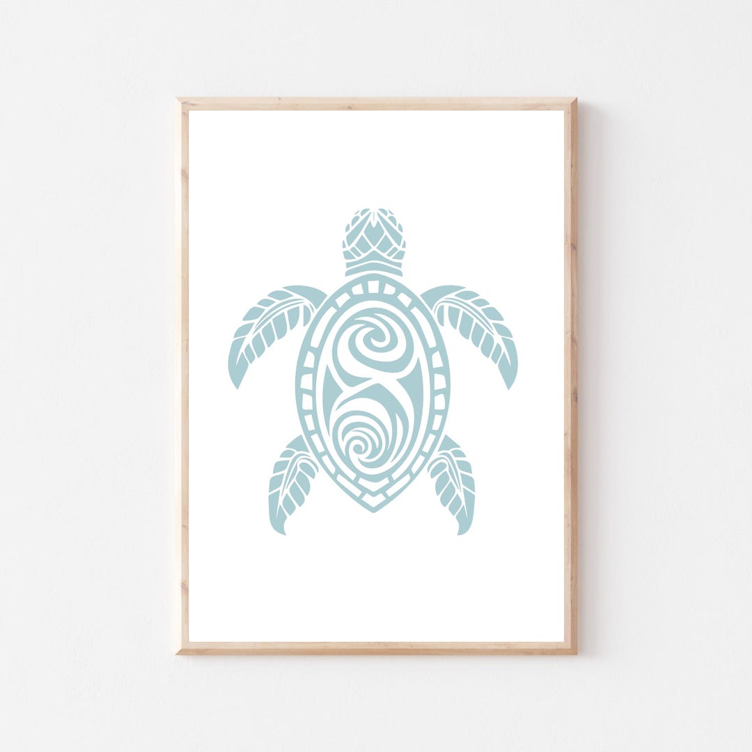 Sea Turtle Beach Ocean Blue Poster Wall Art Printable - Etsy UK