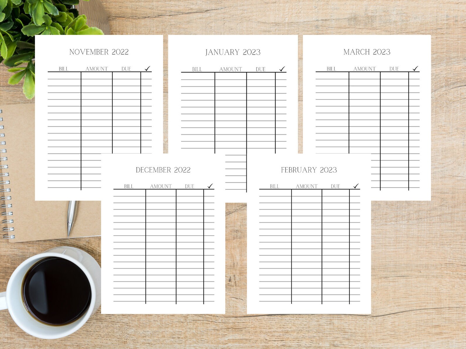 Monthly Budget Planner 2022-2023 Budget Planners Budget to - Etsy