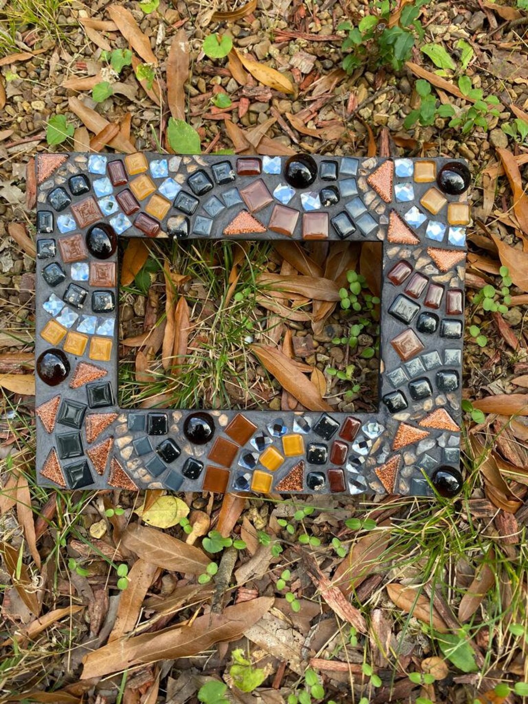 Mosaic Picture Frame, Mosaic Photo Frame, Brown Picture Frame, Handmade ...