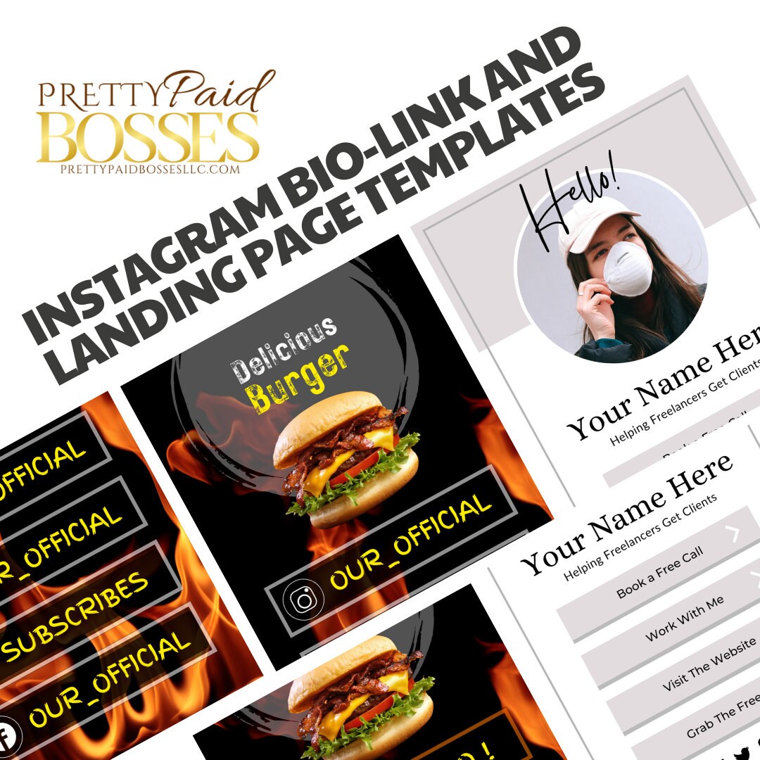 Instagram Bio-link and Landing Page Templates - Etsy