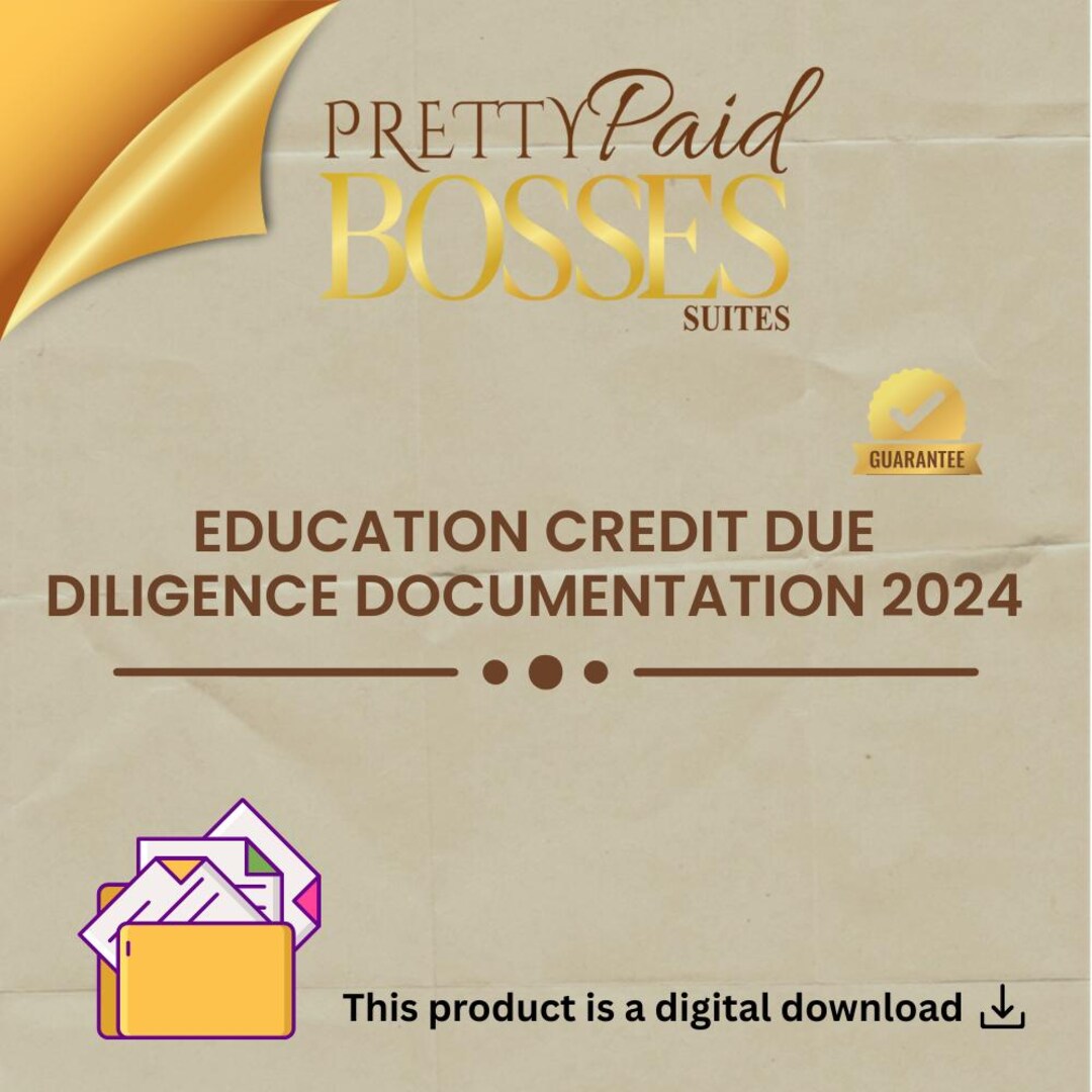 Education Credit Due Diligence Form 2024 | Tax Prep (fillable Pdf/word ...