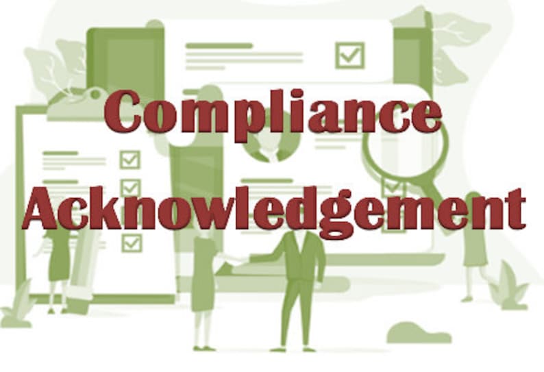 Compliance Acknowledgement Set - Etsy