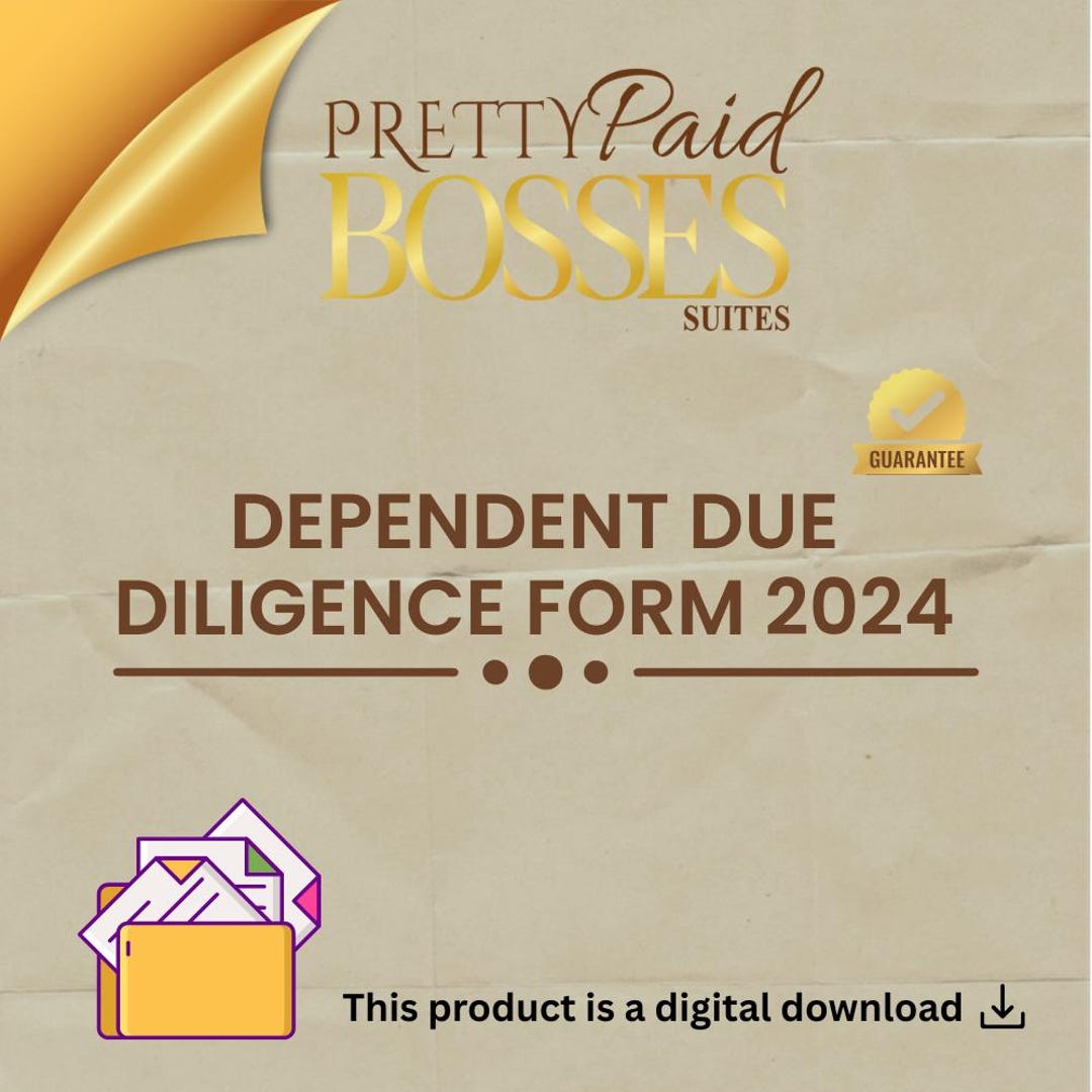 2024 Dependent Due Diligence Form | Tax Preparer Checklist (pdf/word ...