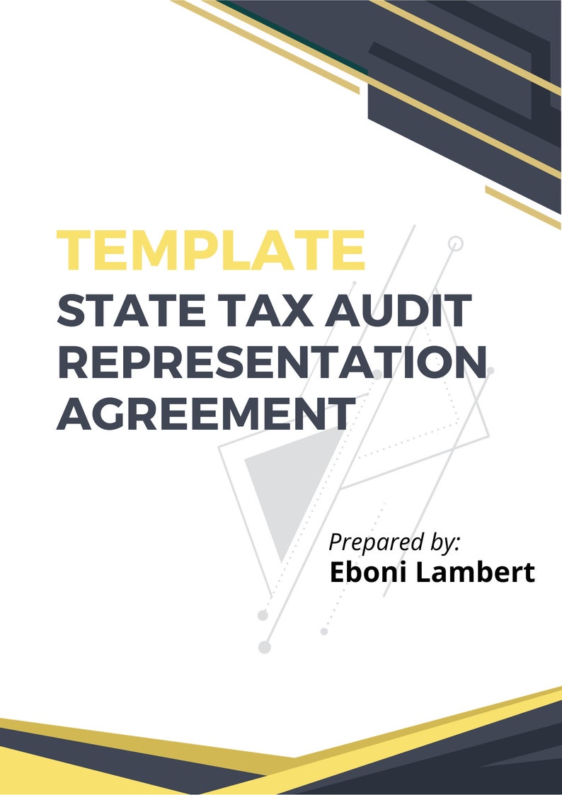 State Tax Audit Representation Agreement Template - Etsy