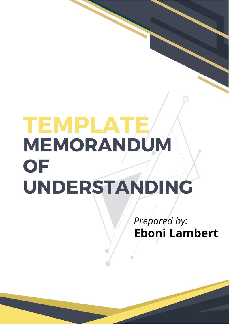 MEMORANDUM OF UNDERSTANDING Template - Etsy