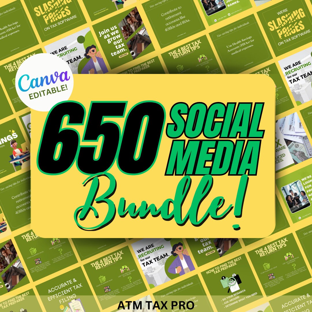 650 Ultimate Social Media Bundle - Etsy